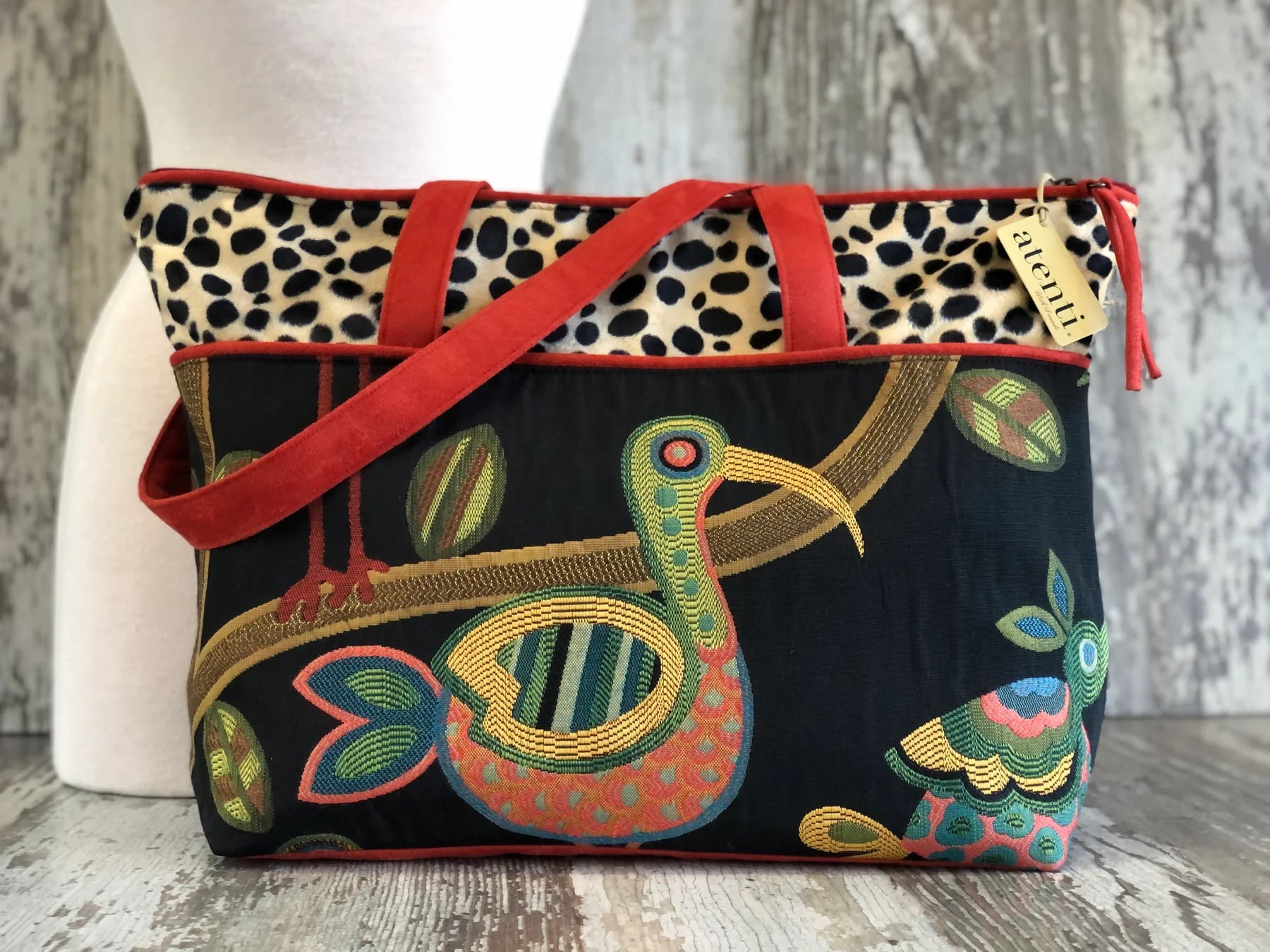 Atenti Satchel - Birdy Black at Dream Weaver Yarns LLC