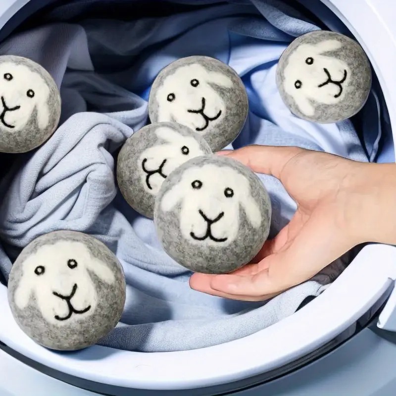 Organic Wool Sheep Laundry Balls at Dream Weaver Yarns LLC