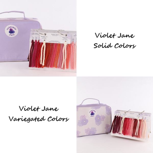 Oxford Violet Jane Rug Yarn Color Cards at Dream Weaver Yarns LLC